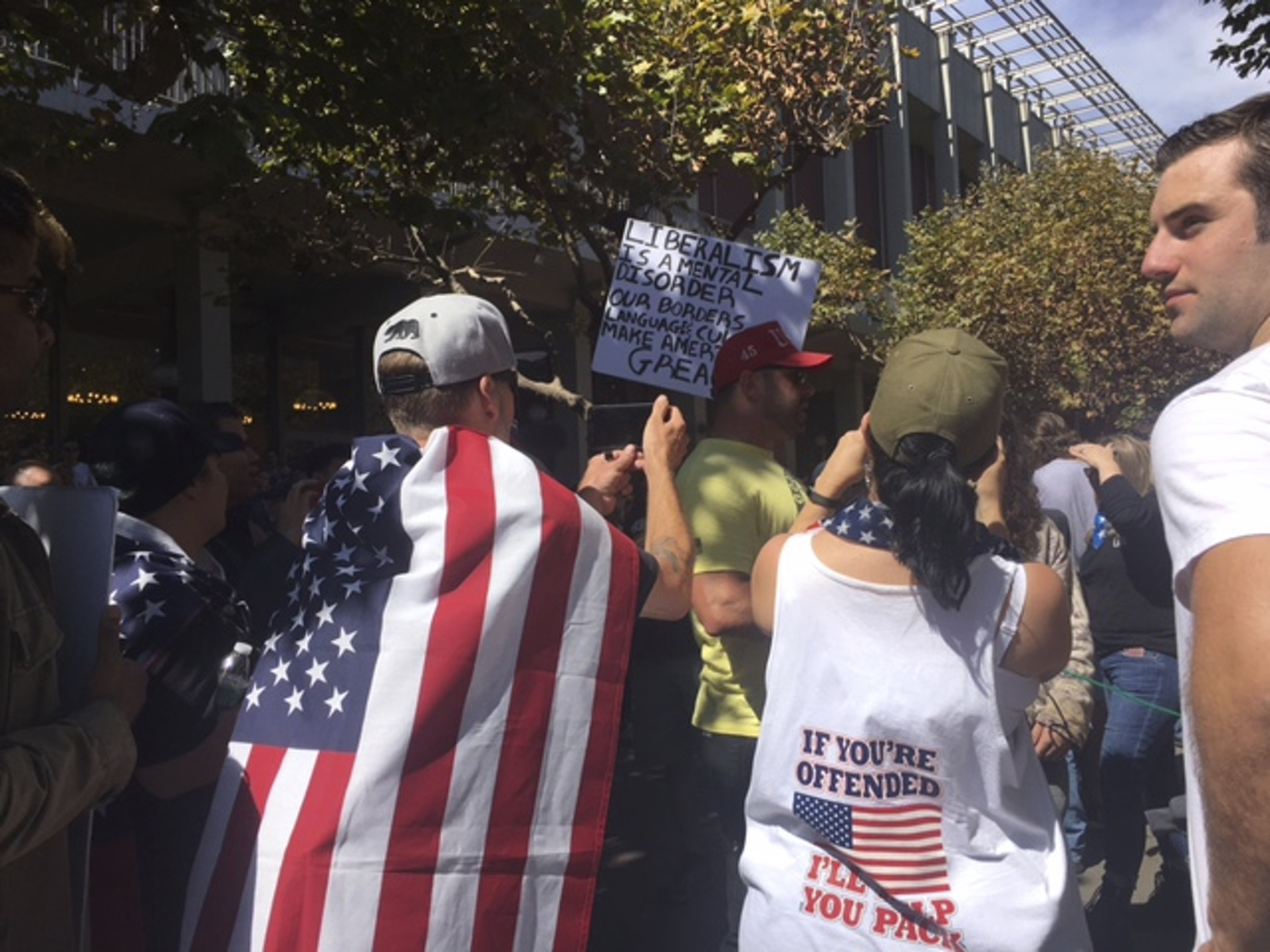 Right-wing activist holds short, small California rally | AP News