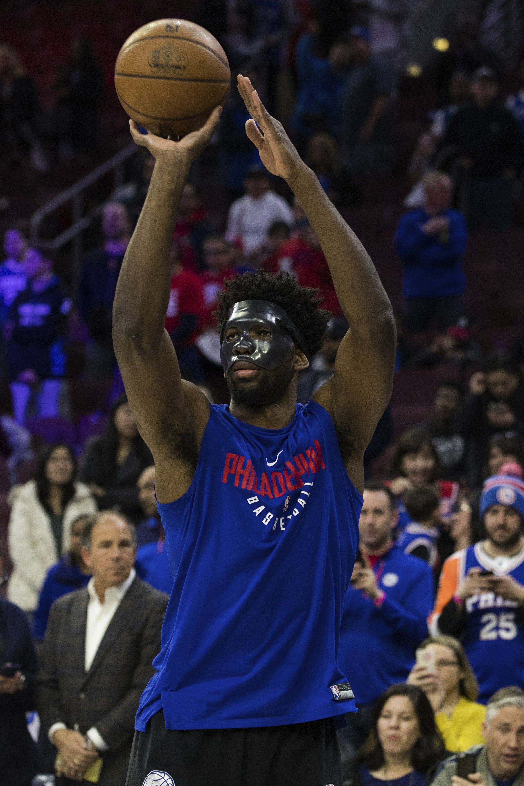 76ers' Embiid 'unlikely' for playoff Game 1 with eye injury | AP News