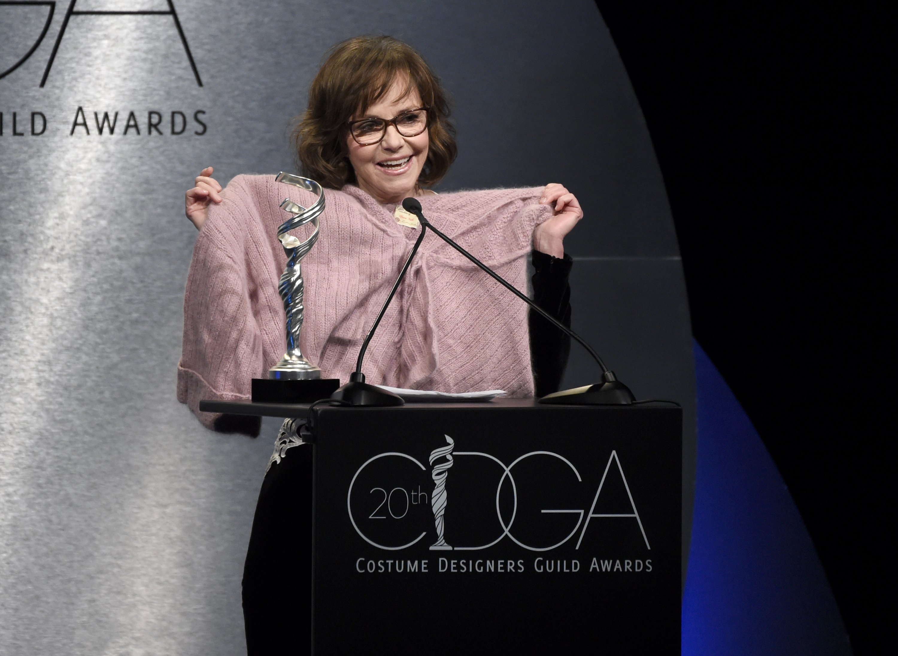 Sally Field busts out old outfits at costume guild awards