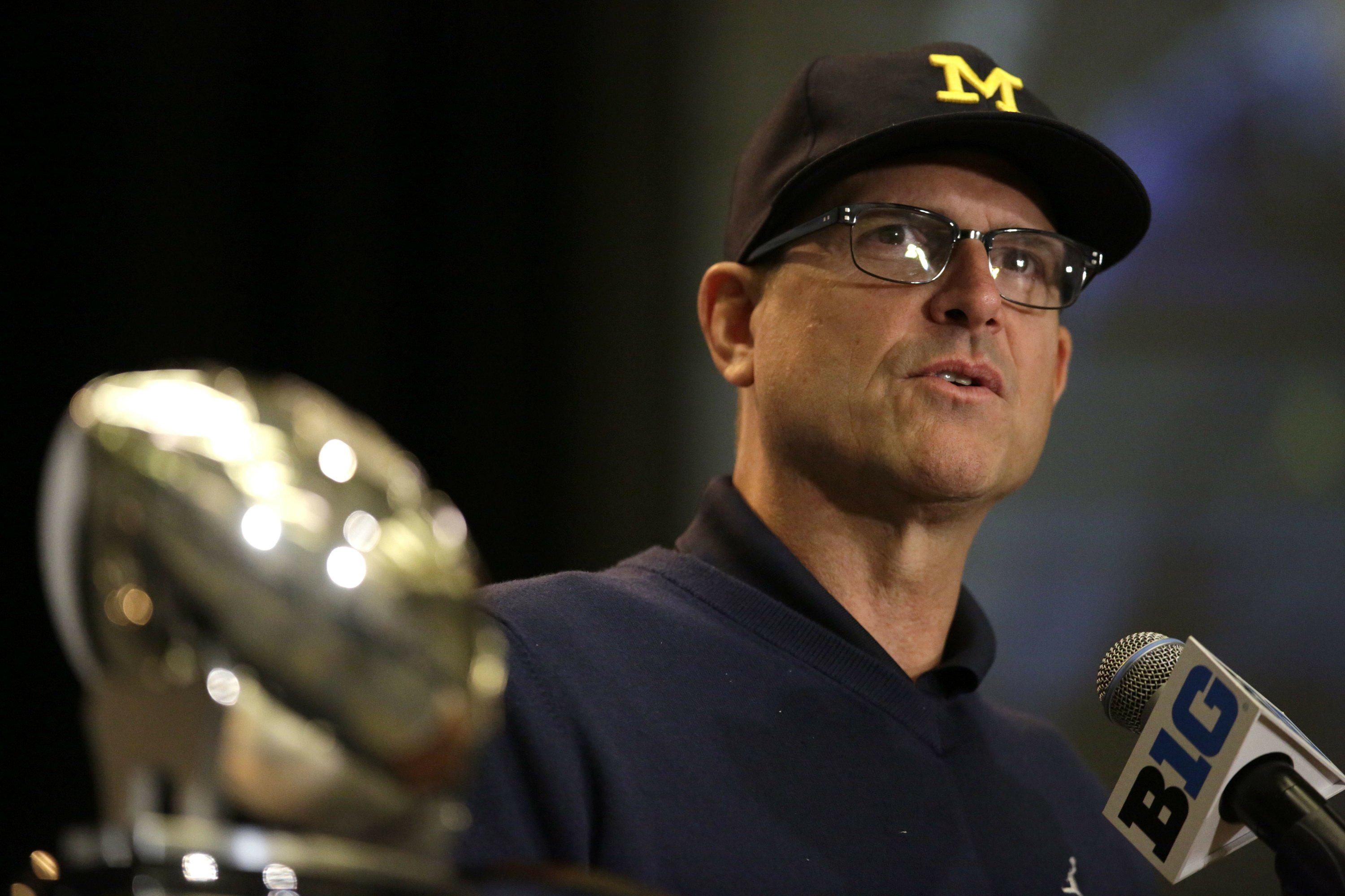 Funny thing happened to Harbaugh on the way to the Forum | AP News