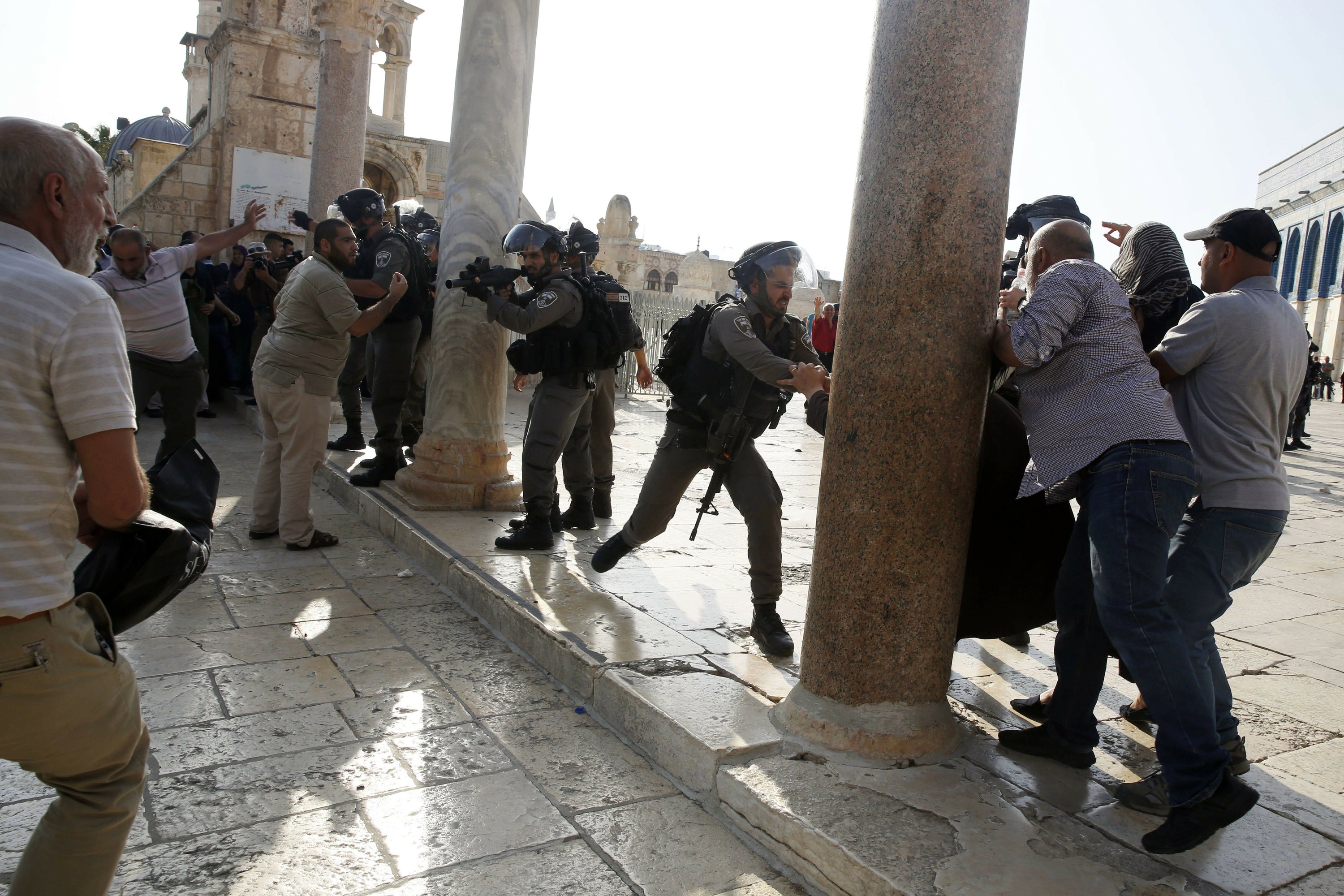 Clashes, tensions flare at sacred site in Jerusalem | AP News