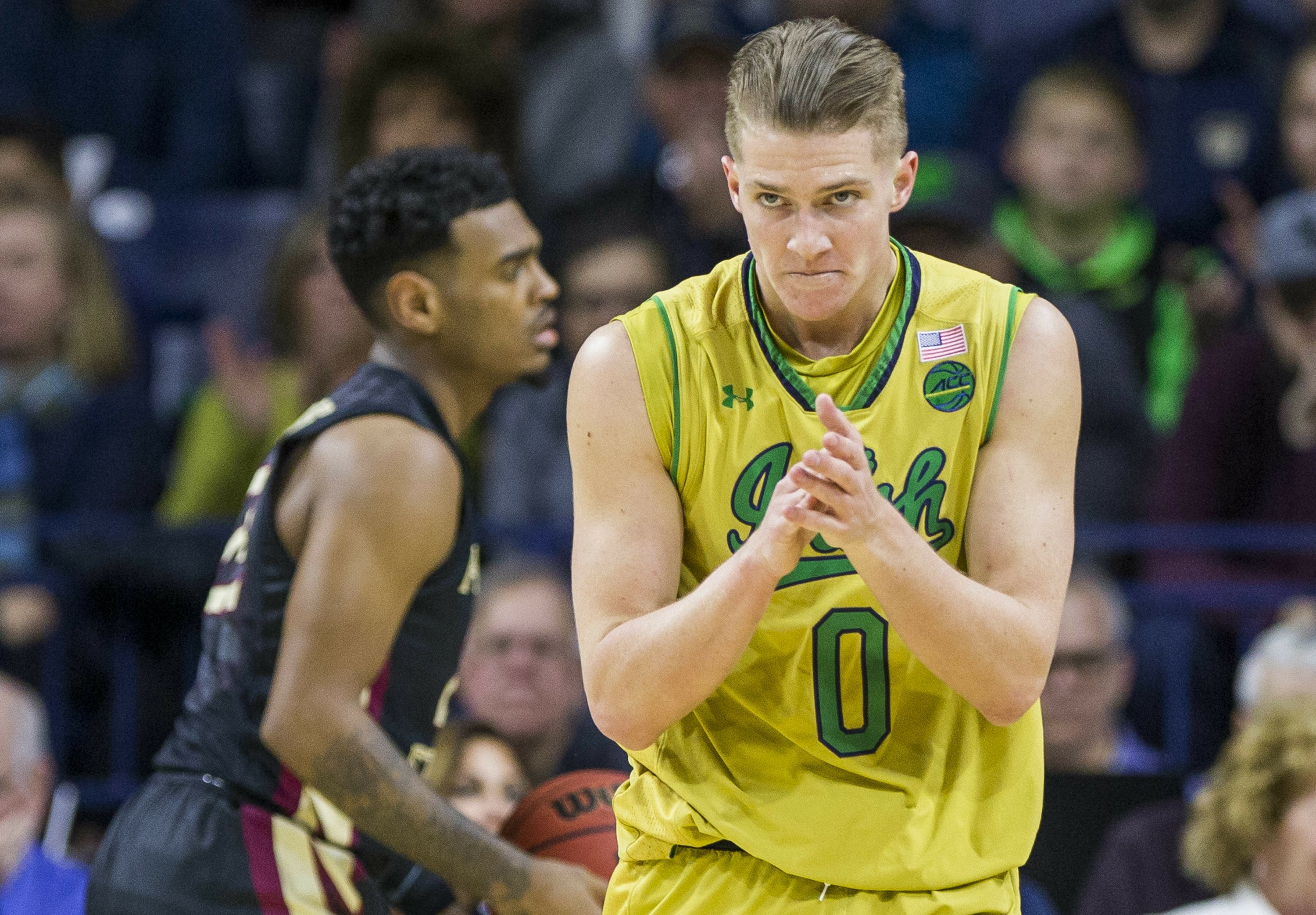 Colson's career day leads Irish past No. 14 Florida State | AP News