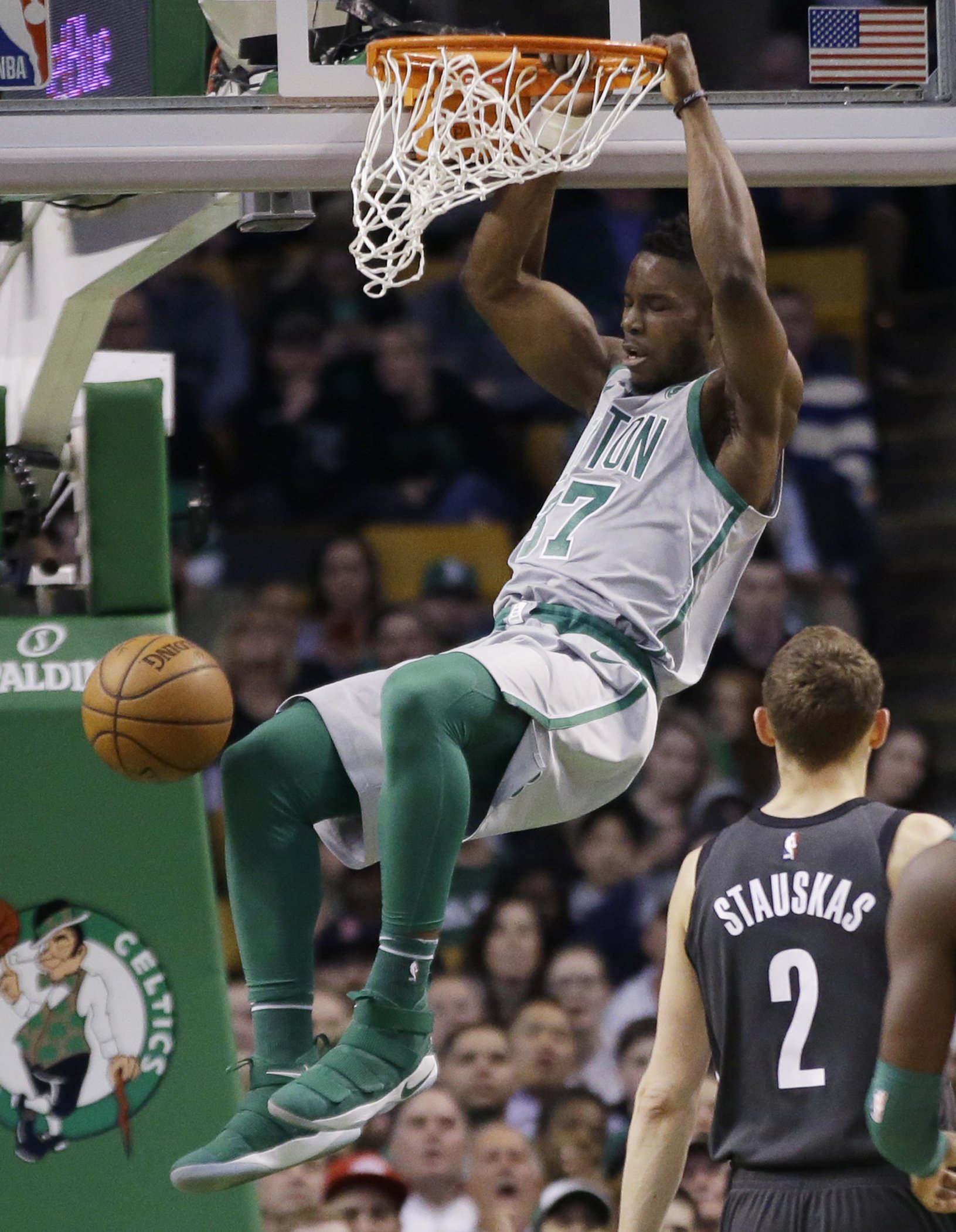 Baynes 26 points, 14 rebounds leads Celtics past Nets | AP News