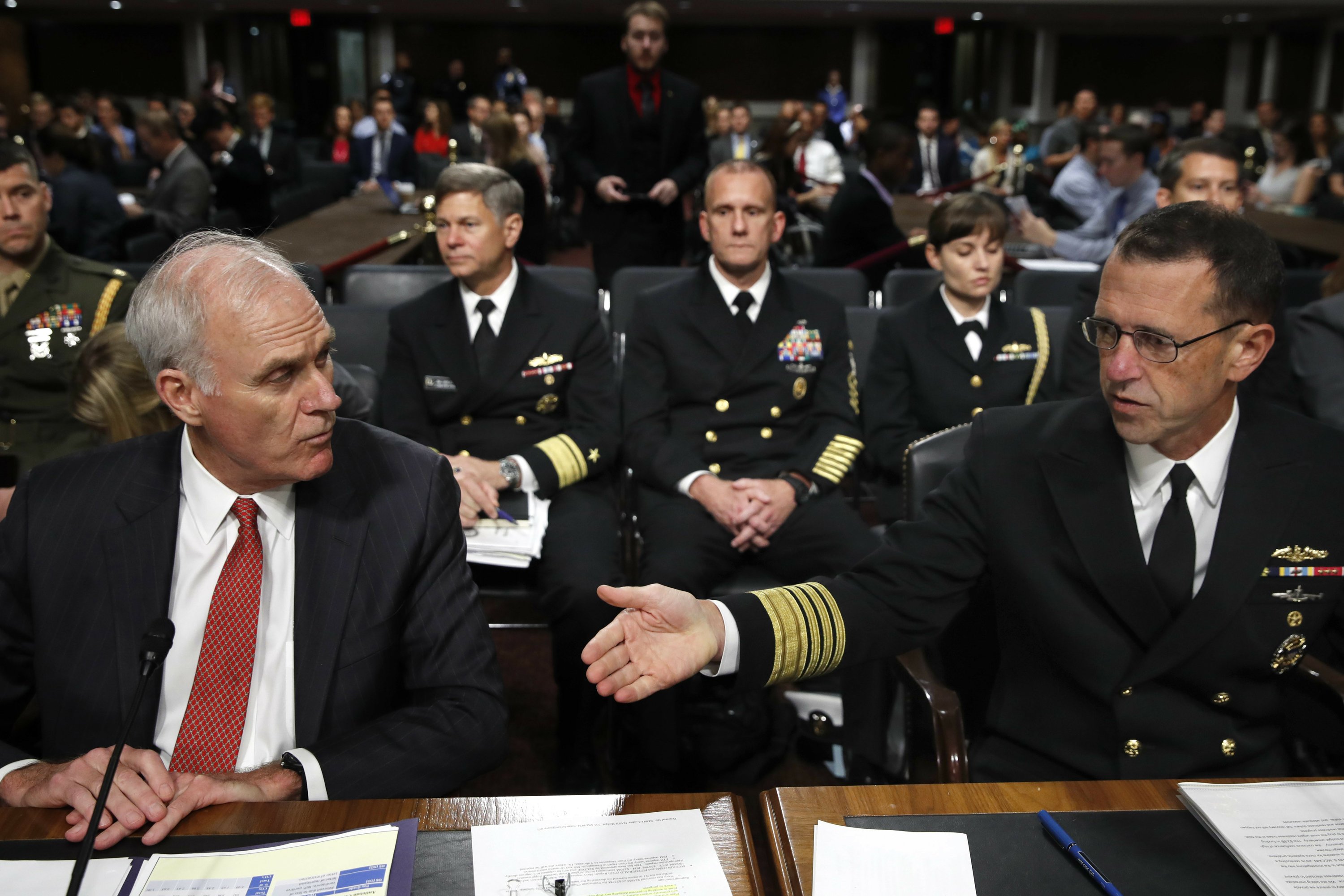 Family of killed sailors hear Navy describe strain on force | AP News