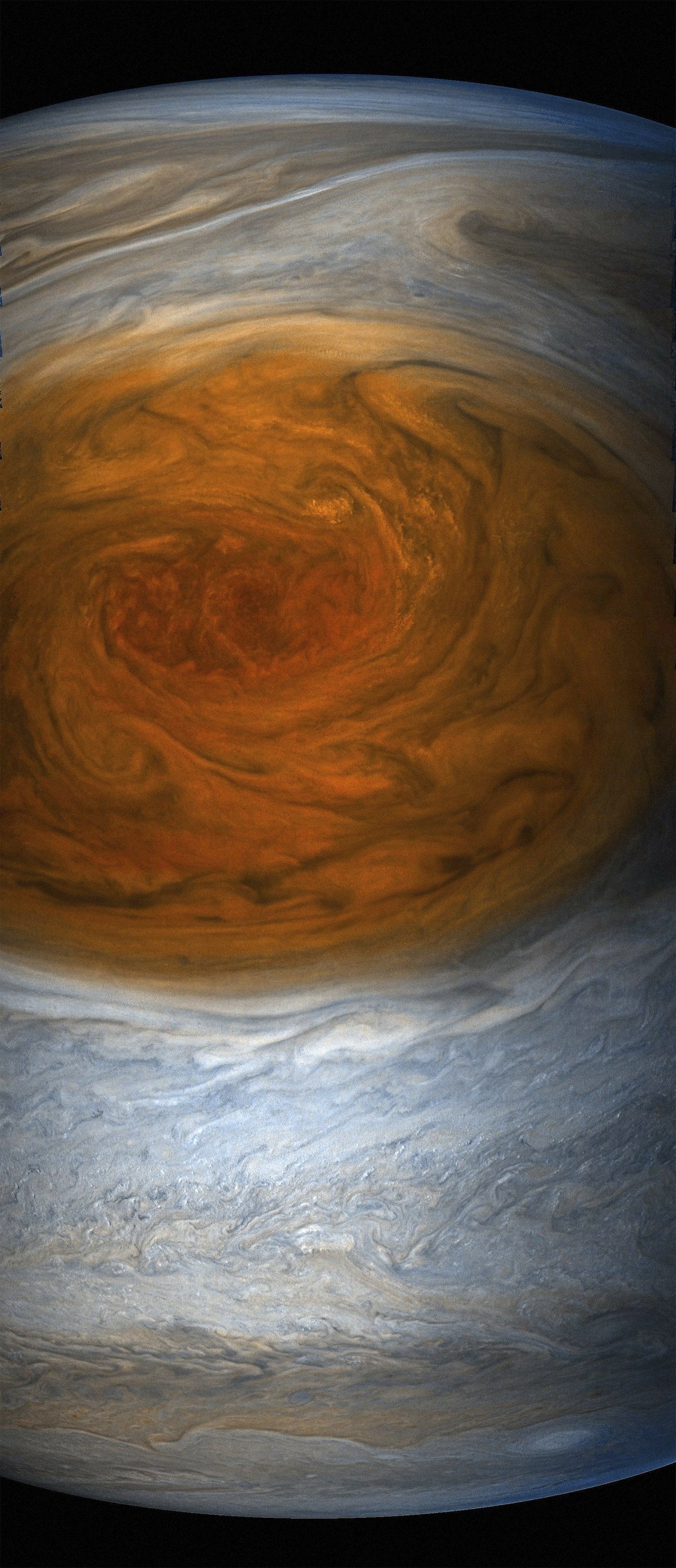 Spacecraft reveals beauty of solar system's biggest storm | AP News