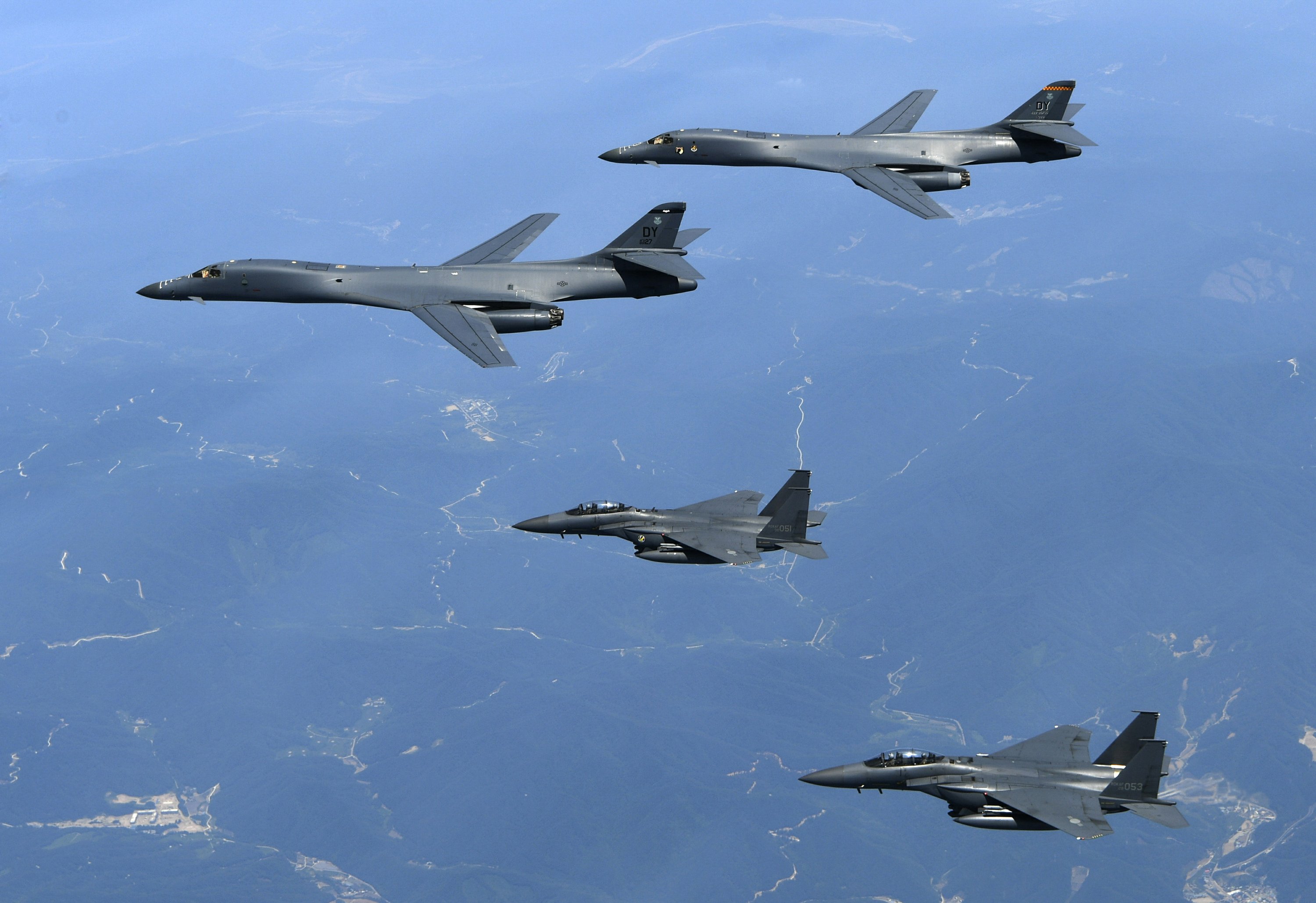 US B-1B bombers conduct exercise over Korean Peninsula | AP News