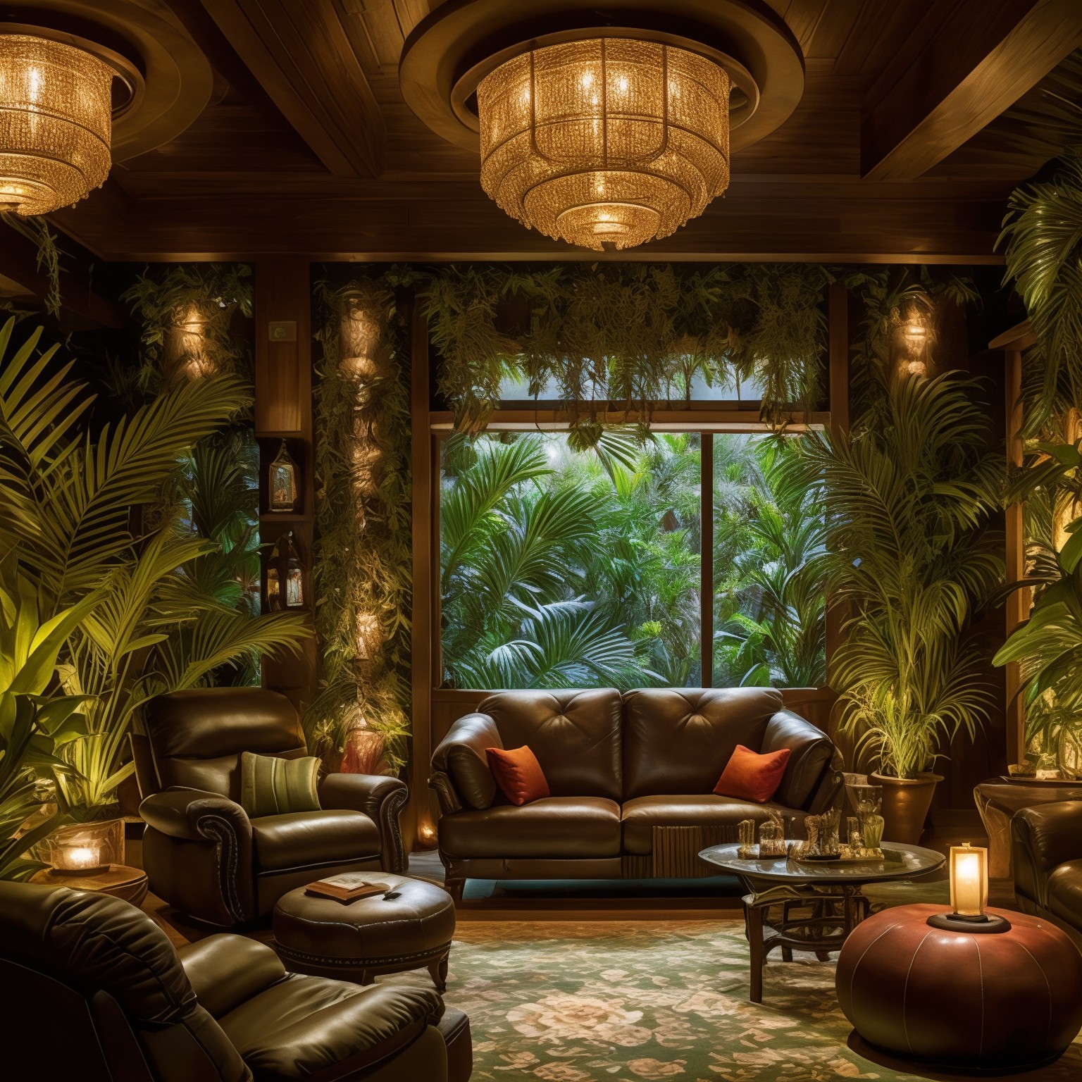 Tropical Man Cave Idées de conception et outil de visualisation IA