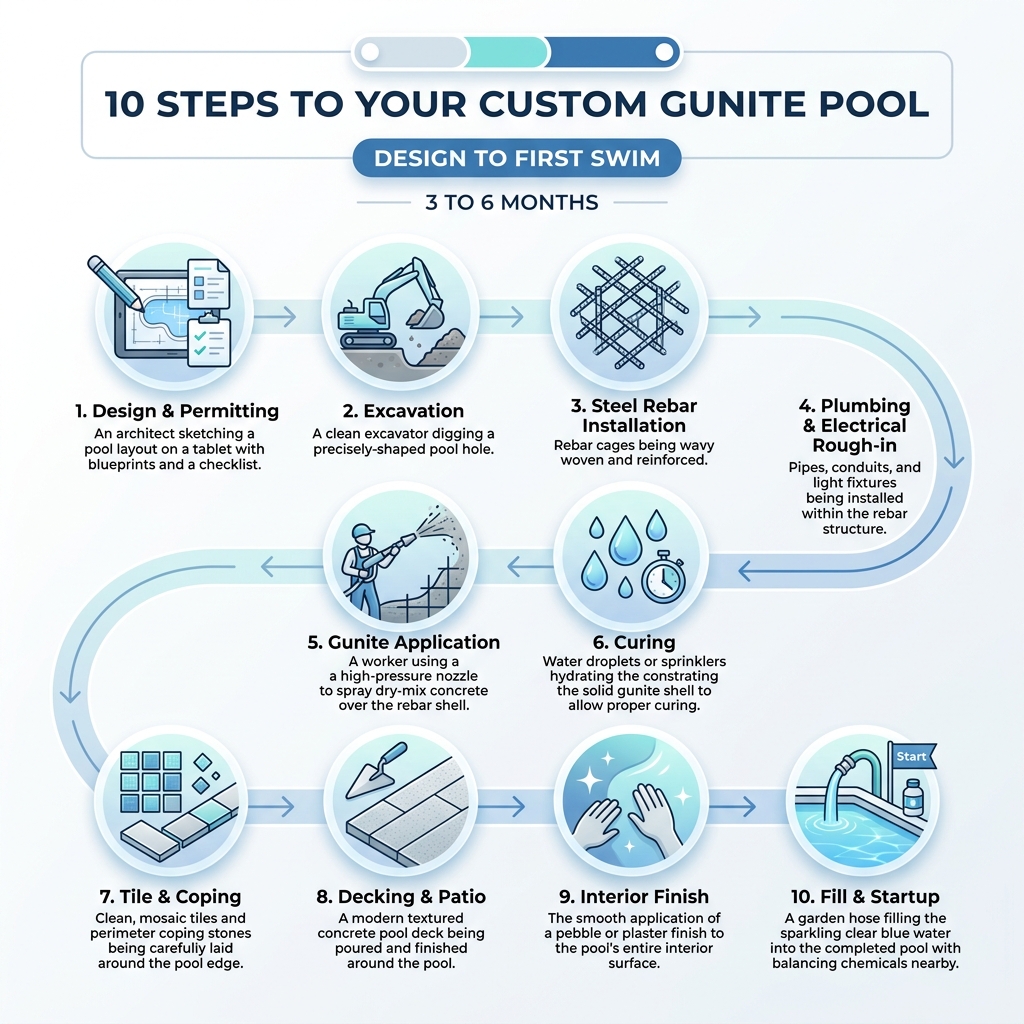 Gunite Pool Process: 10 Ultimate Steps