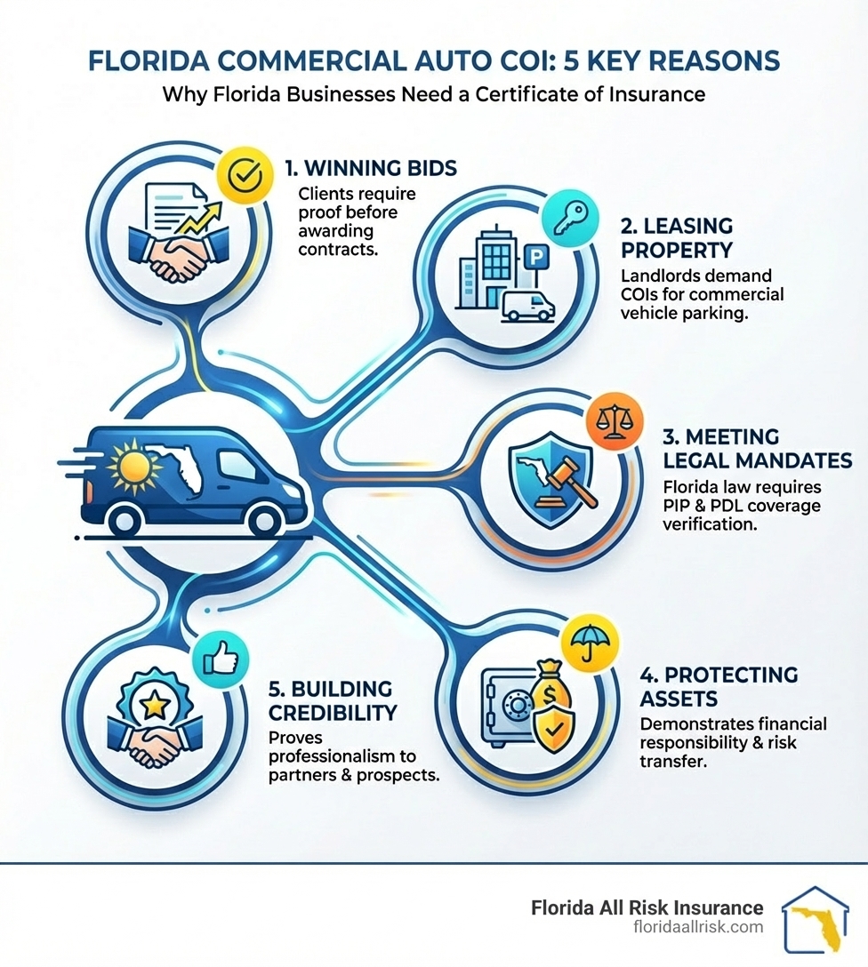 Certificate of Insurance Commercial Auto Florida: 1 Key