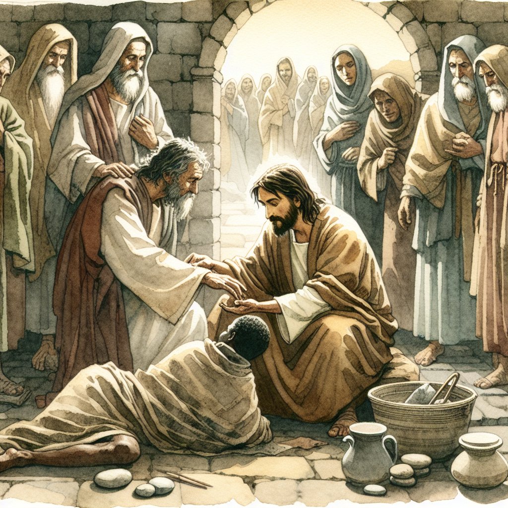 Jesus in a board roo | Bible Art