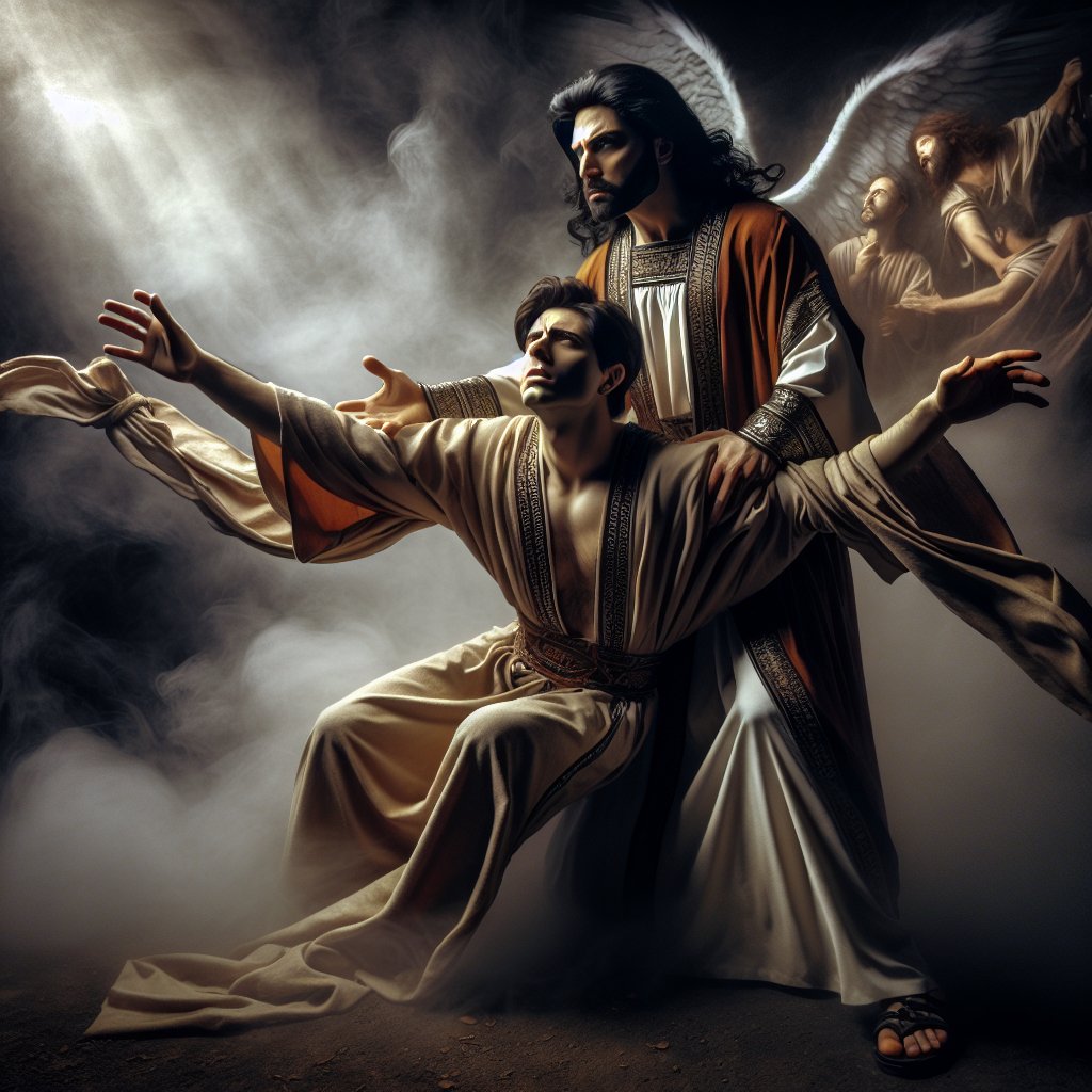 Jesus with a sword | Bible Art