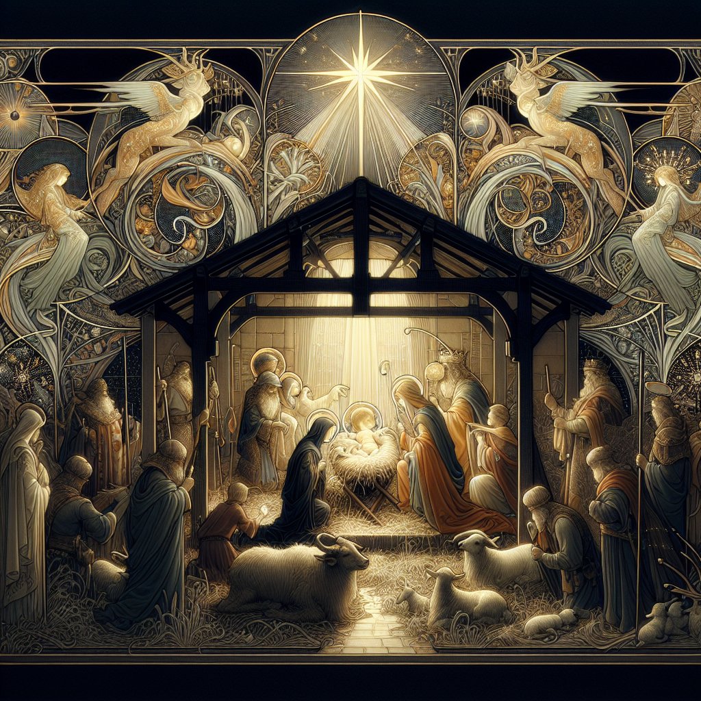 The Nativity scene w | Bible Art