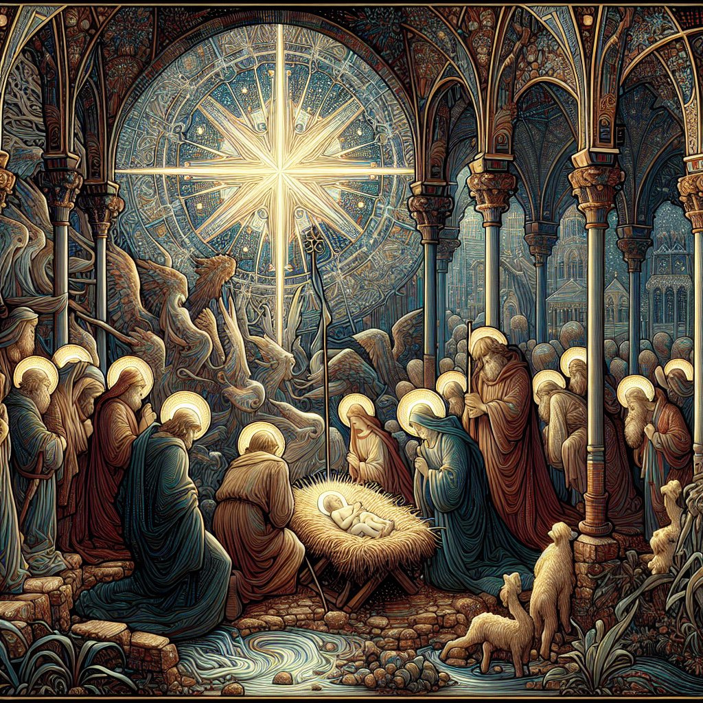 The Nativity scene w | Bible Art