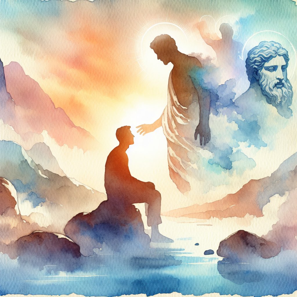 Jesus in a board roo | Bible Art