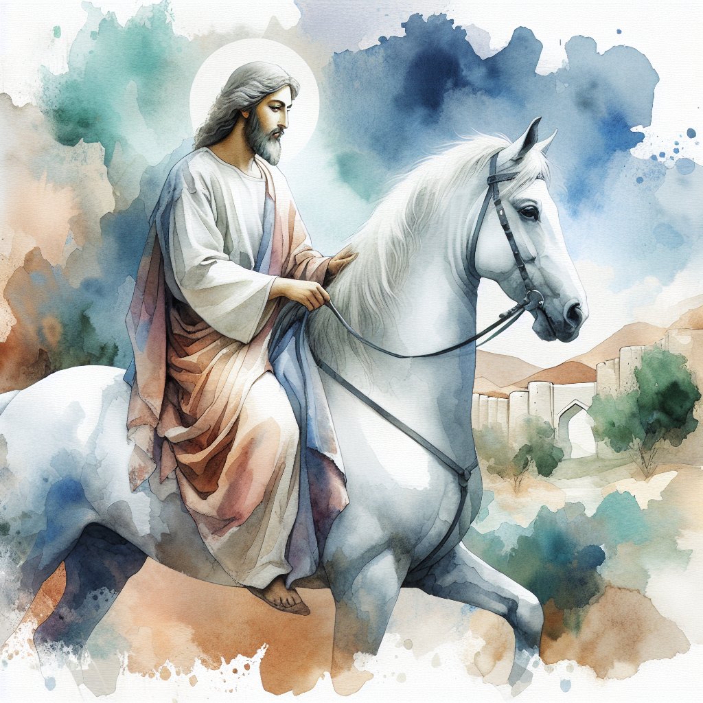Jesus with a sword | Bible Art