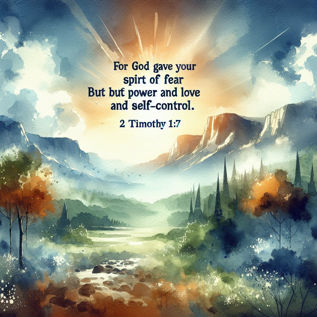 2 Timothy 1:7 | Bible Art