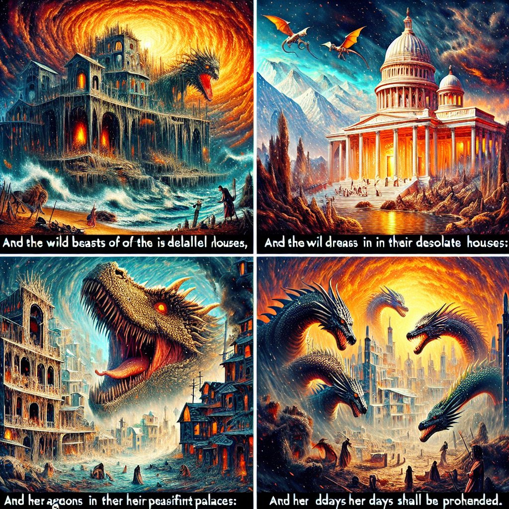 Isaiah 13:22 Artwork | Bible Art