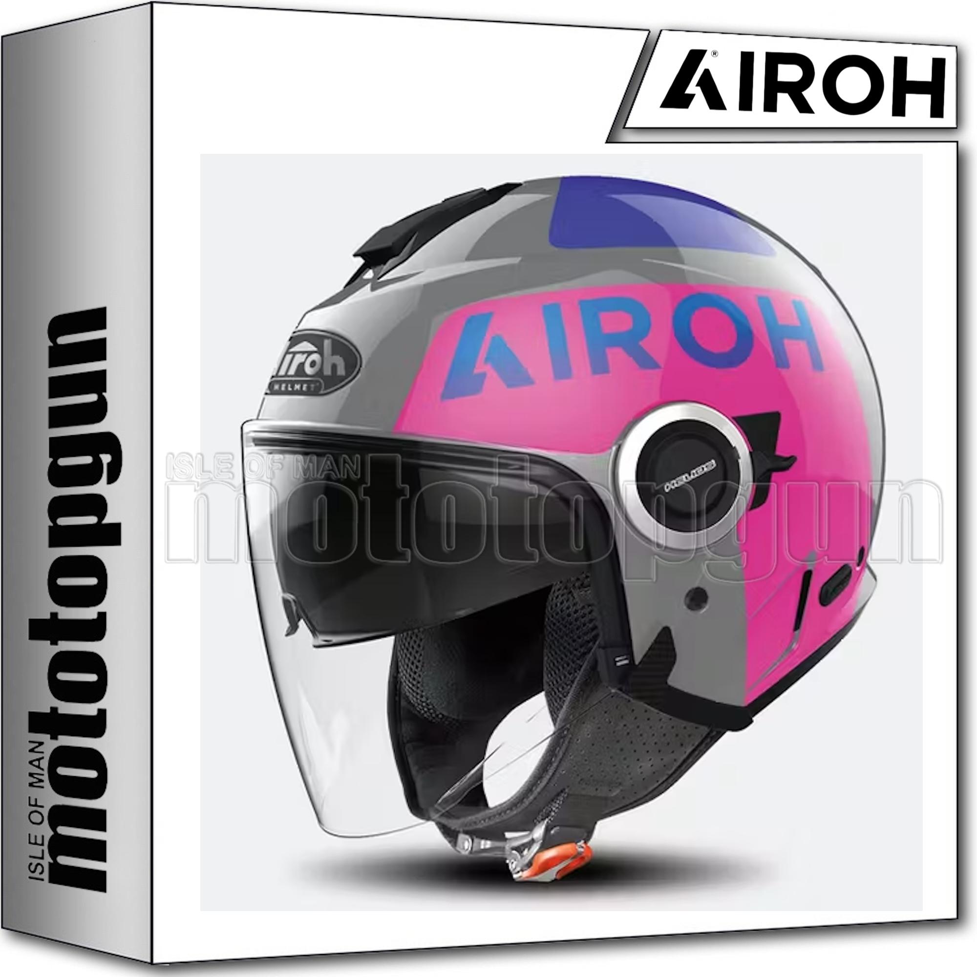 AIROH HELMET JET MOTORBIKE HE654 HELYOS COLOR METALLIC ROSE SZ. L | eBay