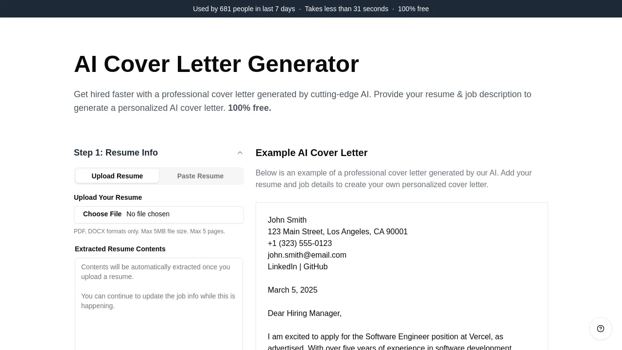 AI Cover Letter - BestofAI