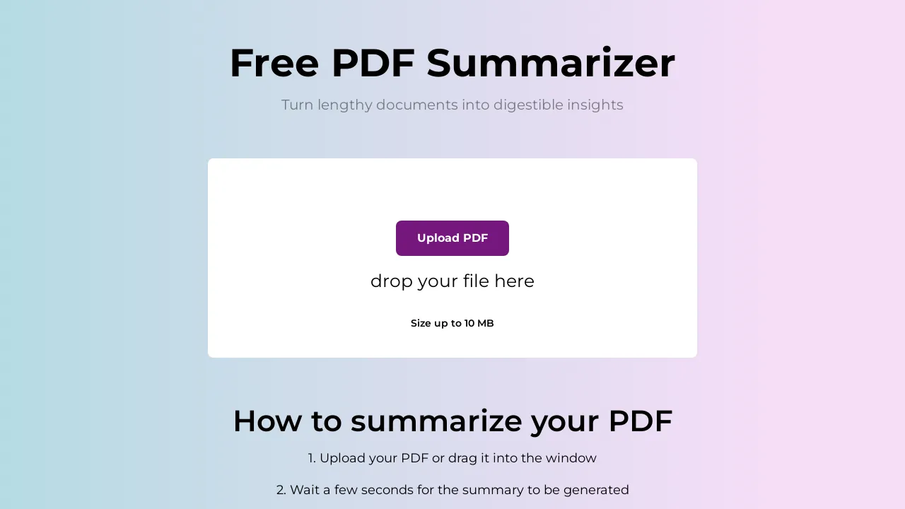 AI PDF Summarizer - BestofAI