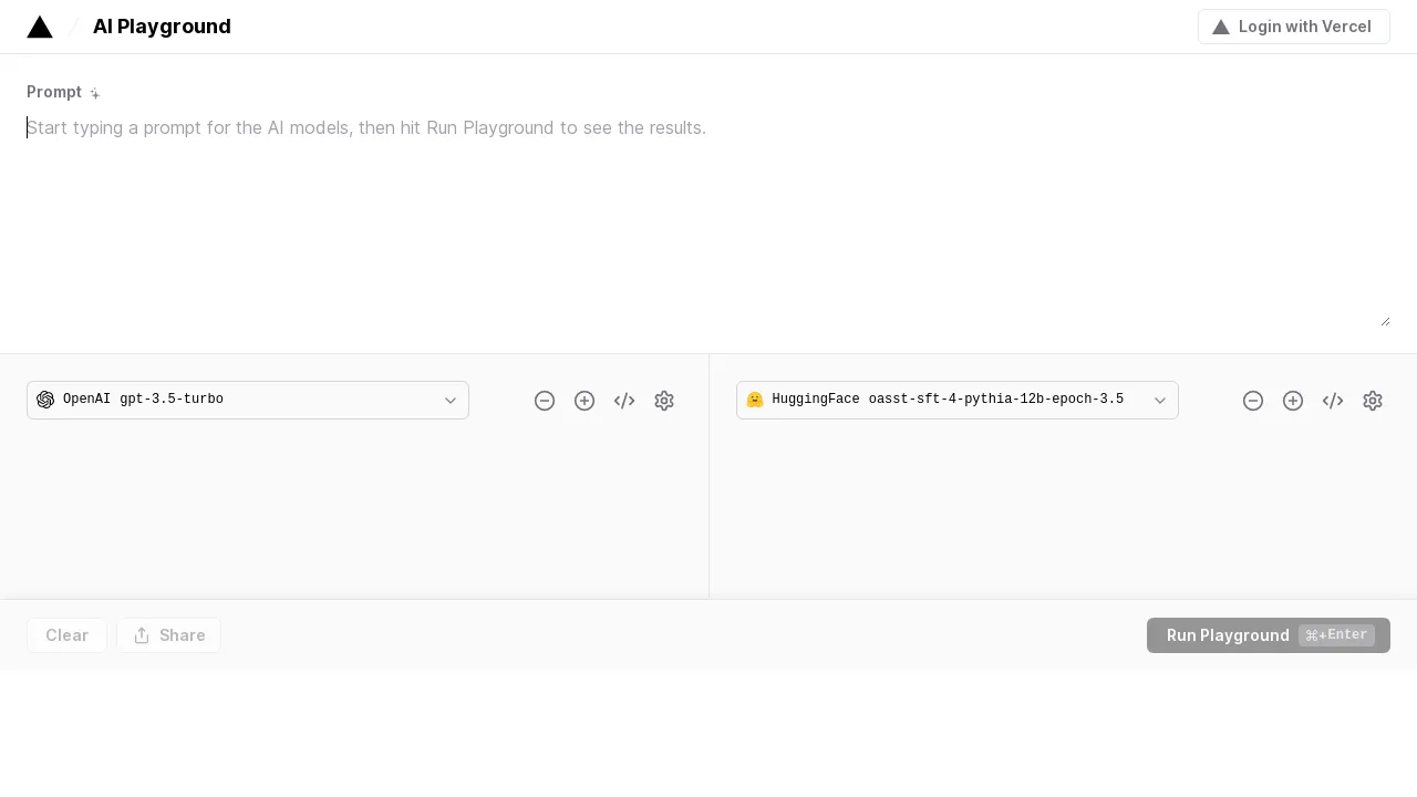 AI Playground by Vercel - BestofAI