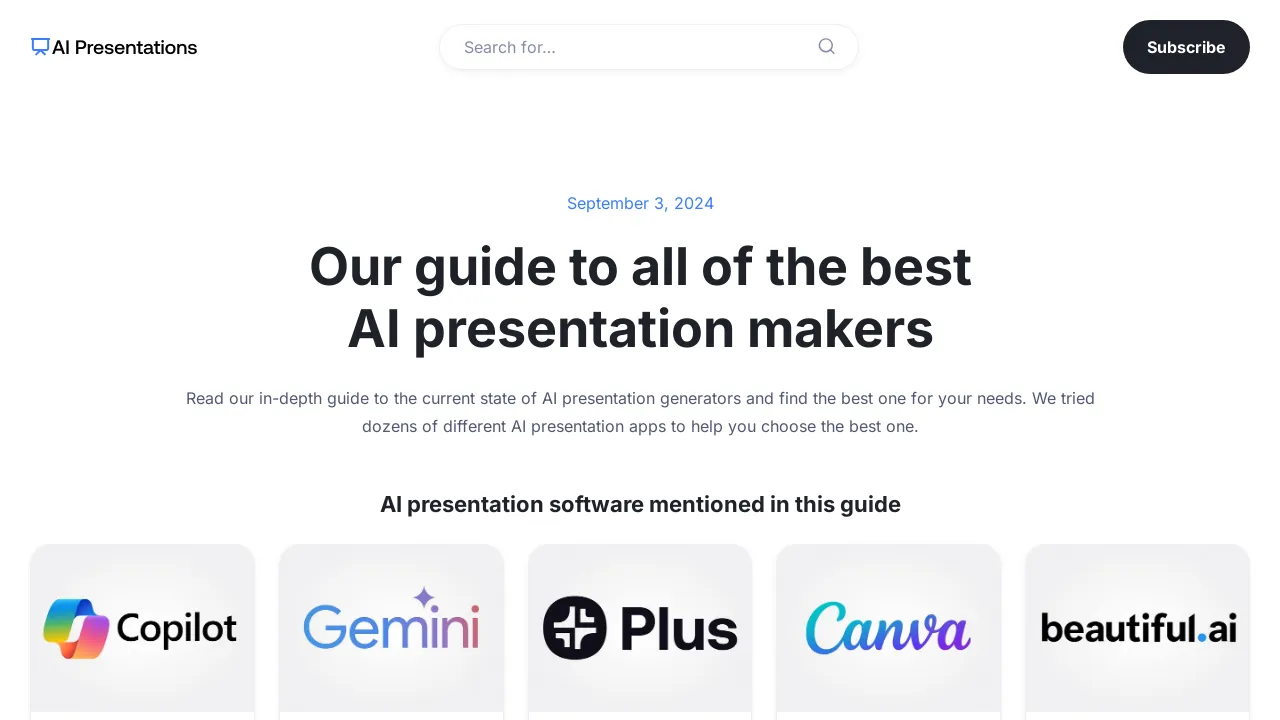 AI Presentation Makers - BestofAI