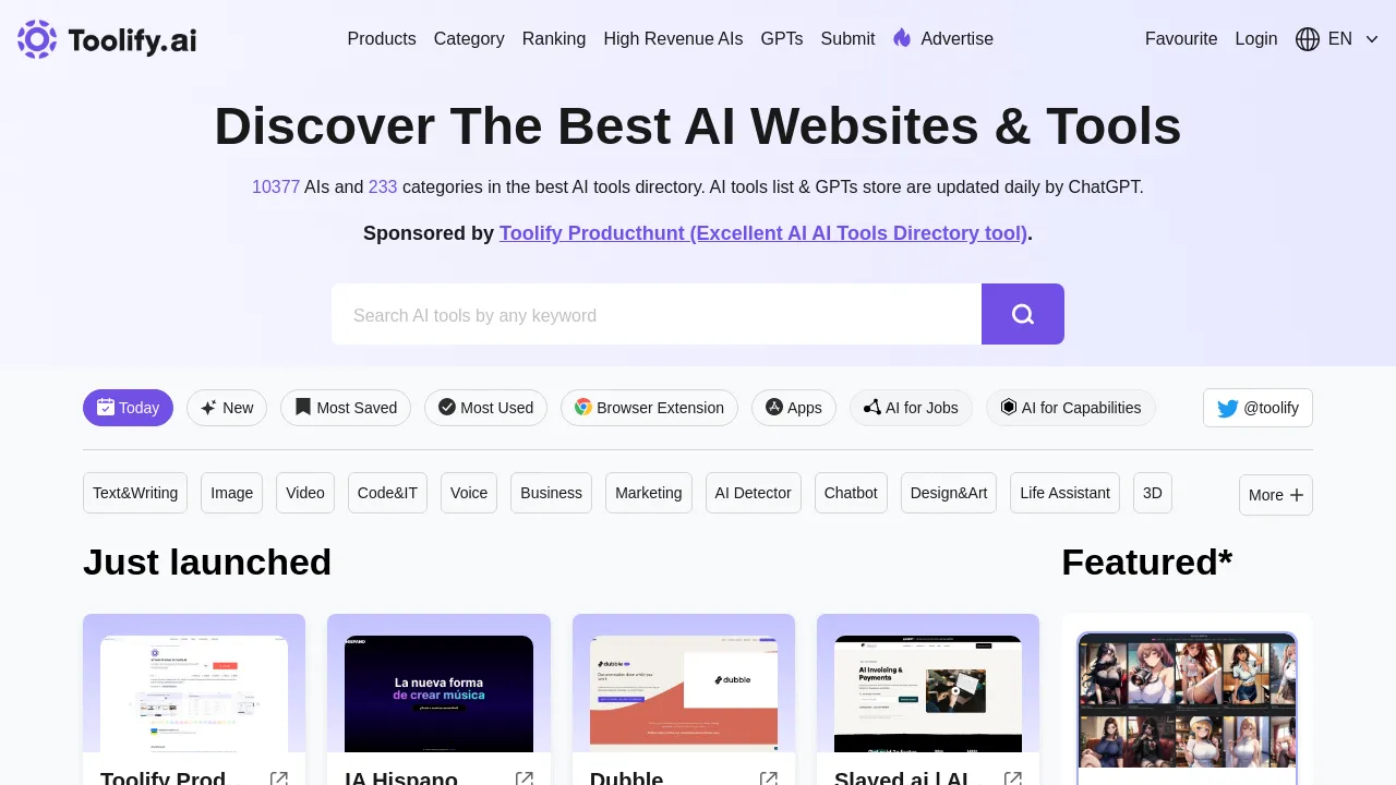 AI Tools Directory by Toolify AI - BestofAI