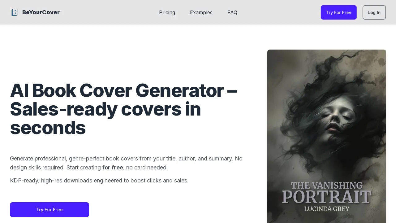 BeYourCover - AI Book Cover Generator - BestofAI