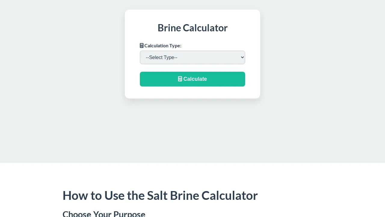 Brine Calculator - BestofAI