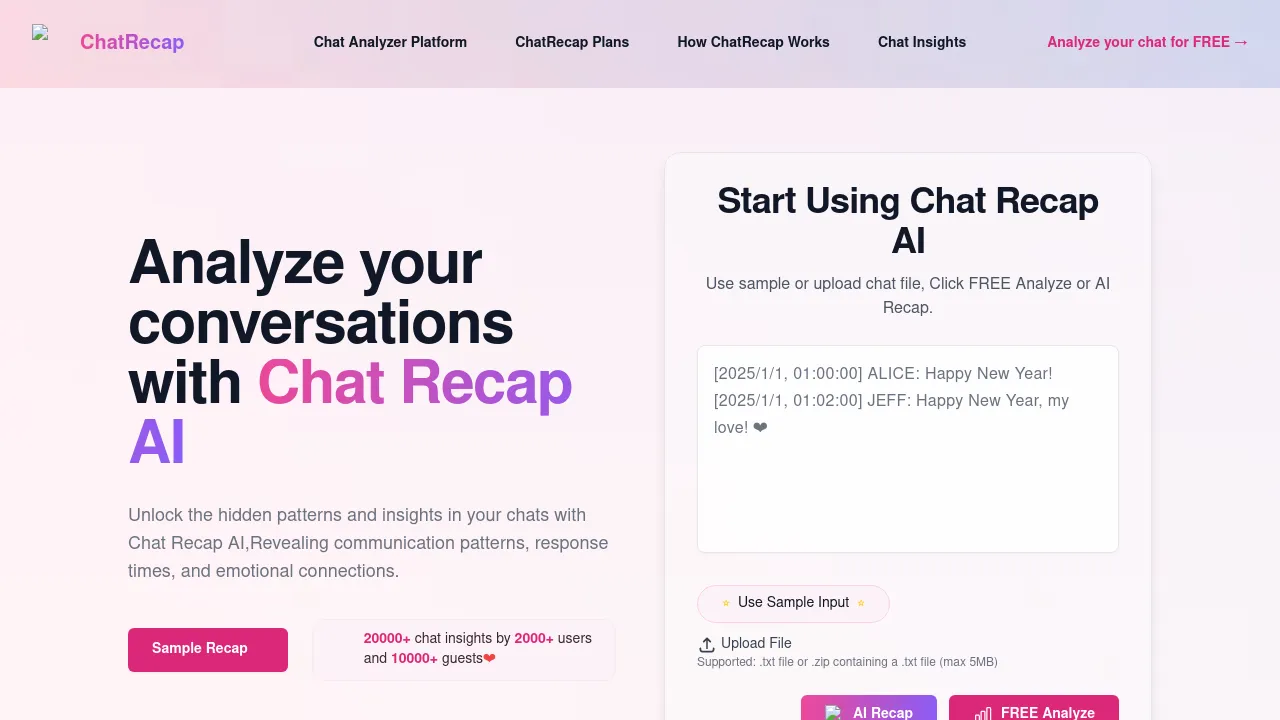 Chat Recap AI - BestofAI
