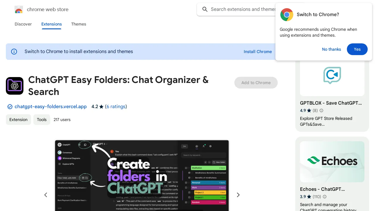 ChatGPT Easy Folders - BestofAI