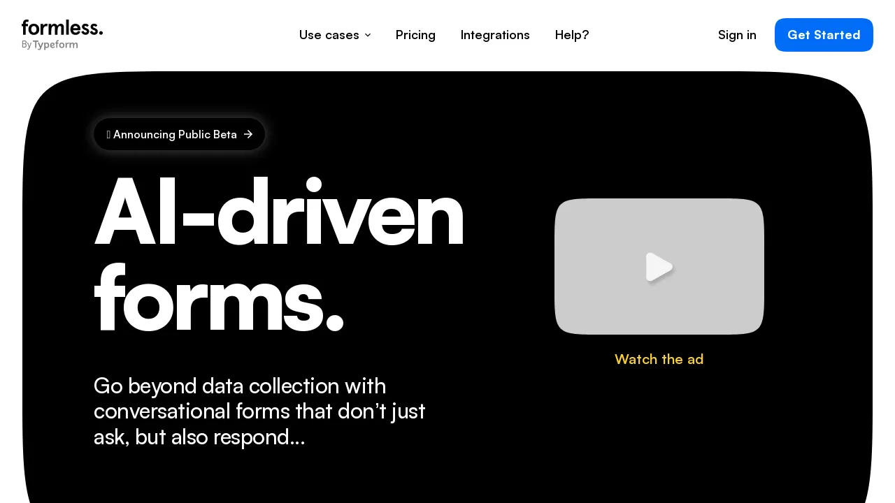 Formless (by Typeform) - BestofAI