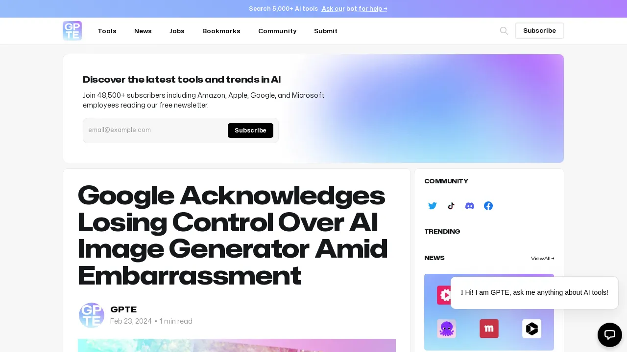 Google Acknowledges Losing Control Over AI Image Generator Amid ...