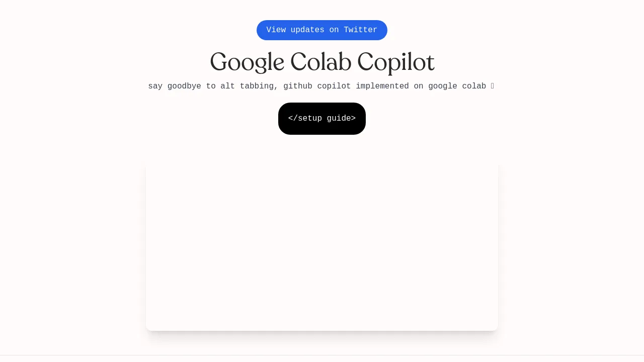 Google Colab Copilot - BestofAI