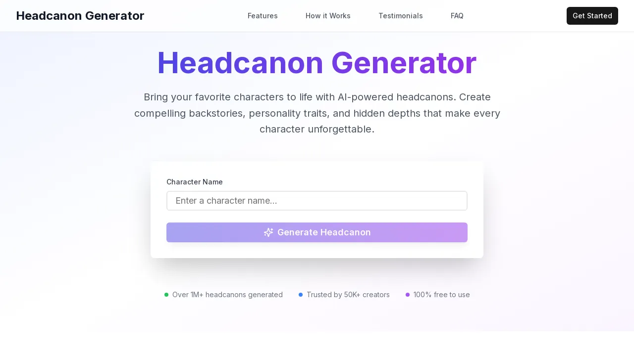 Headcanon Generator - BestofAI
