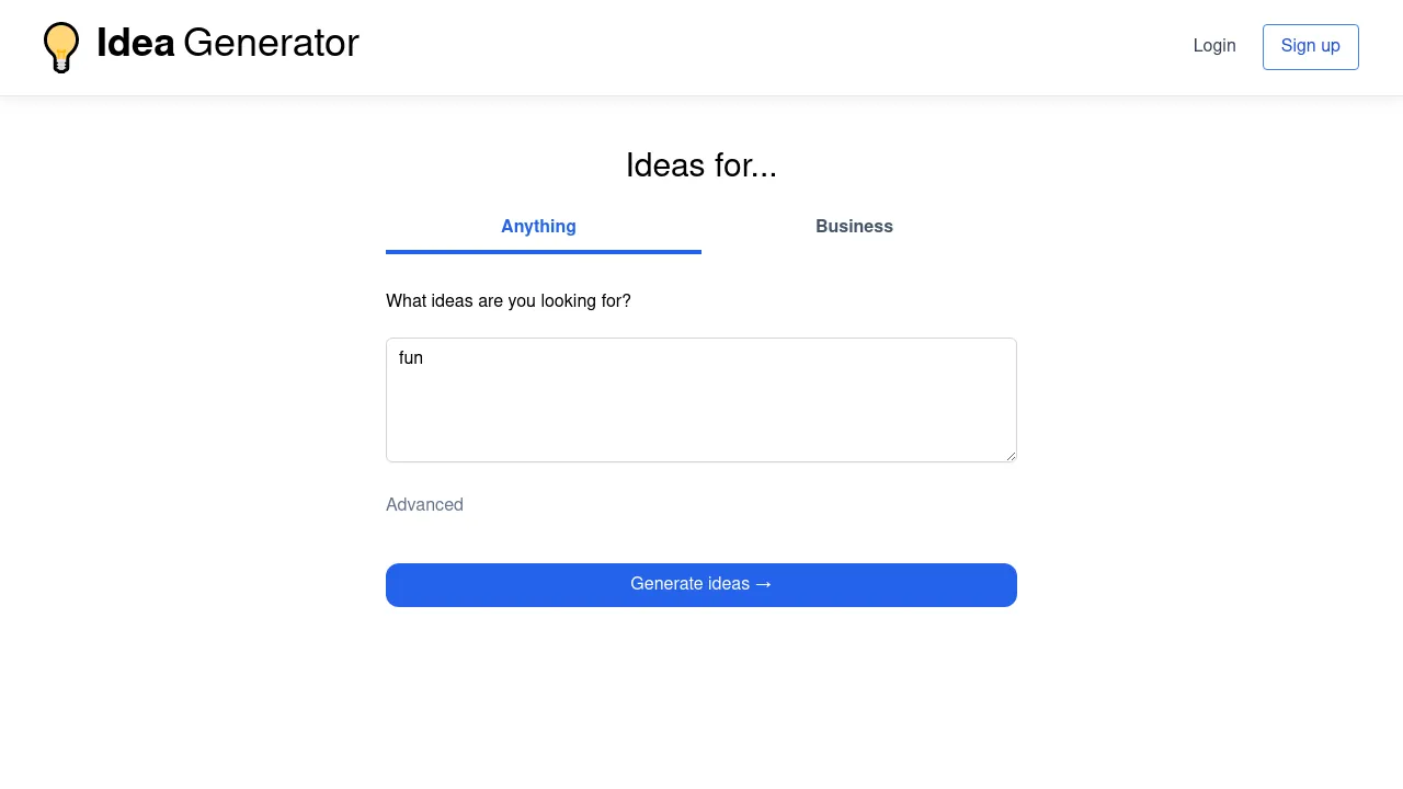 Idea Generator - BestofAI