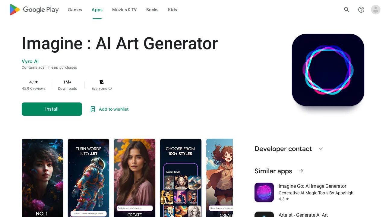 Imagine : AI Art Generator - BestofAI
