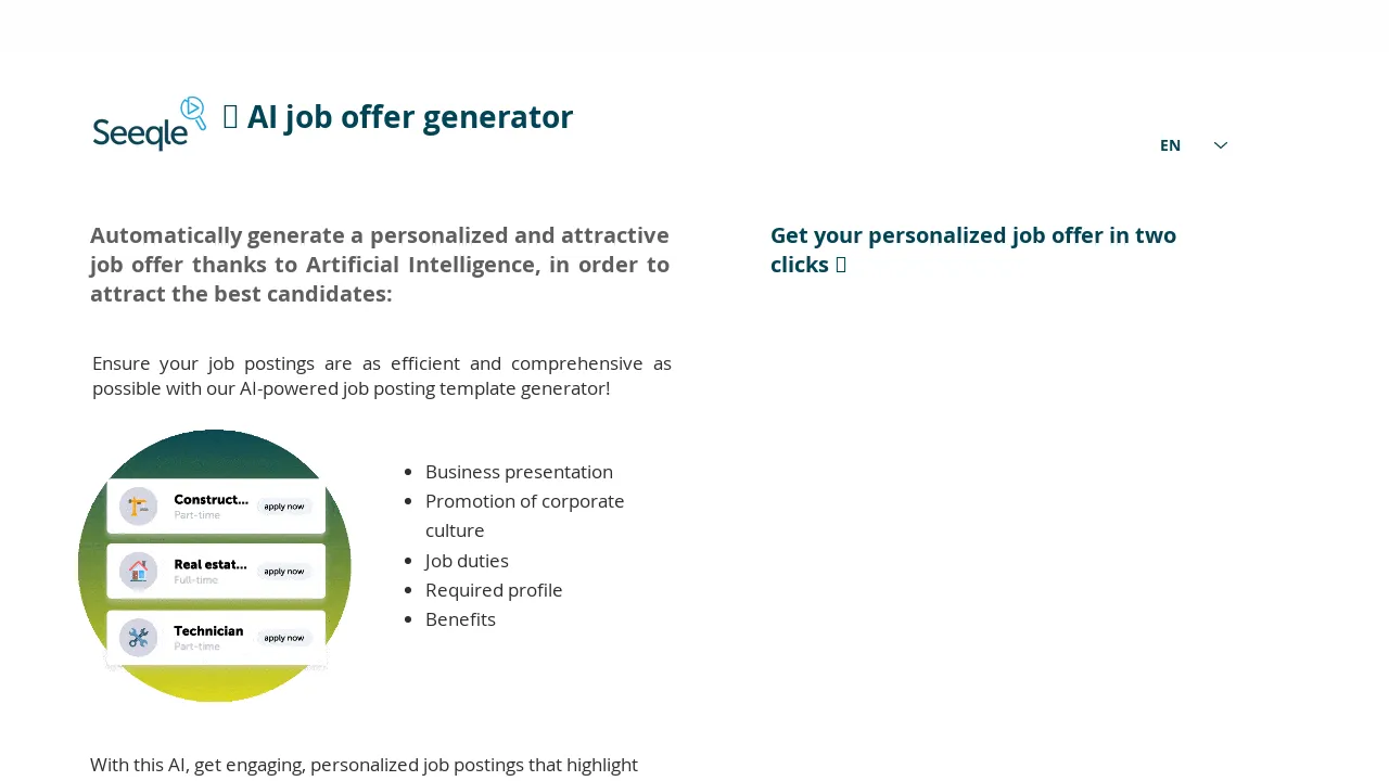 Job posting generator by AI - BestofAI