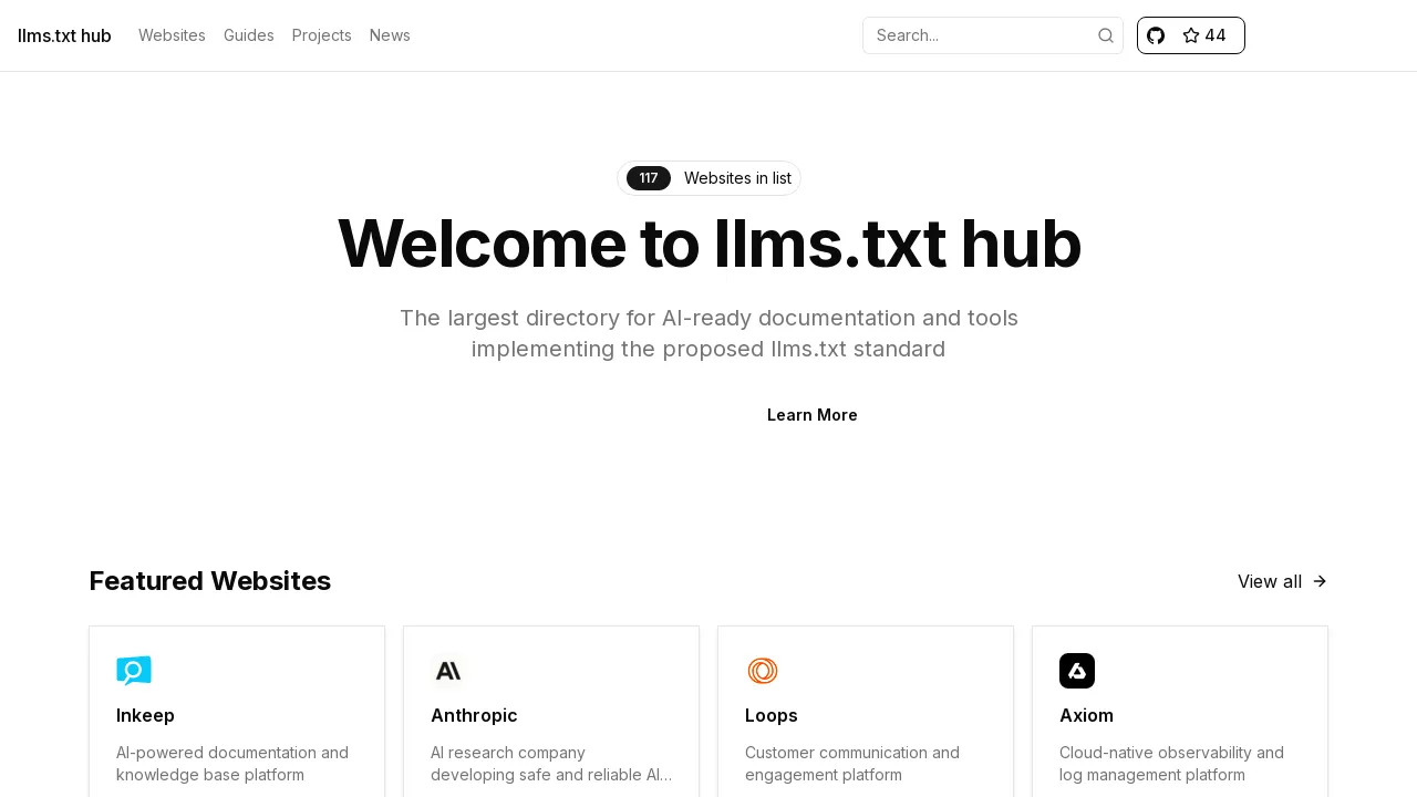 LLMs.txt Hub - BestofAI
