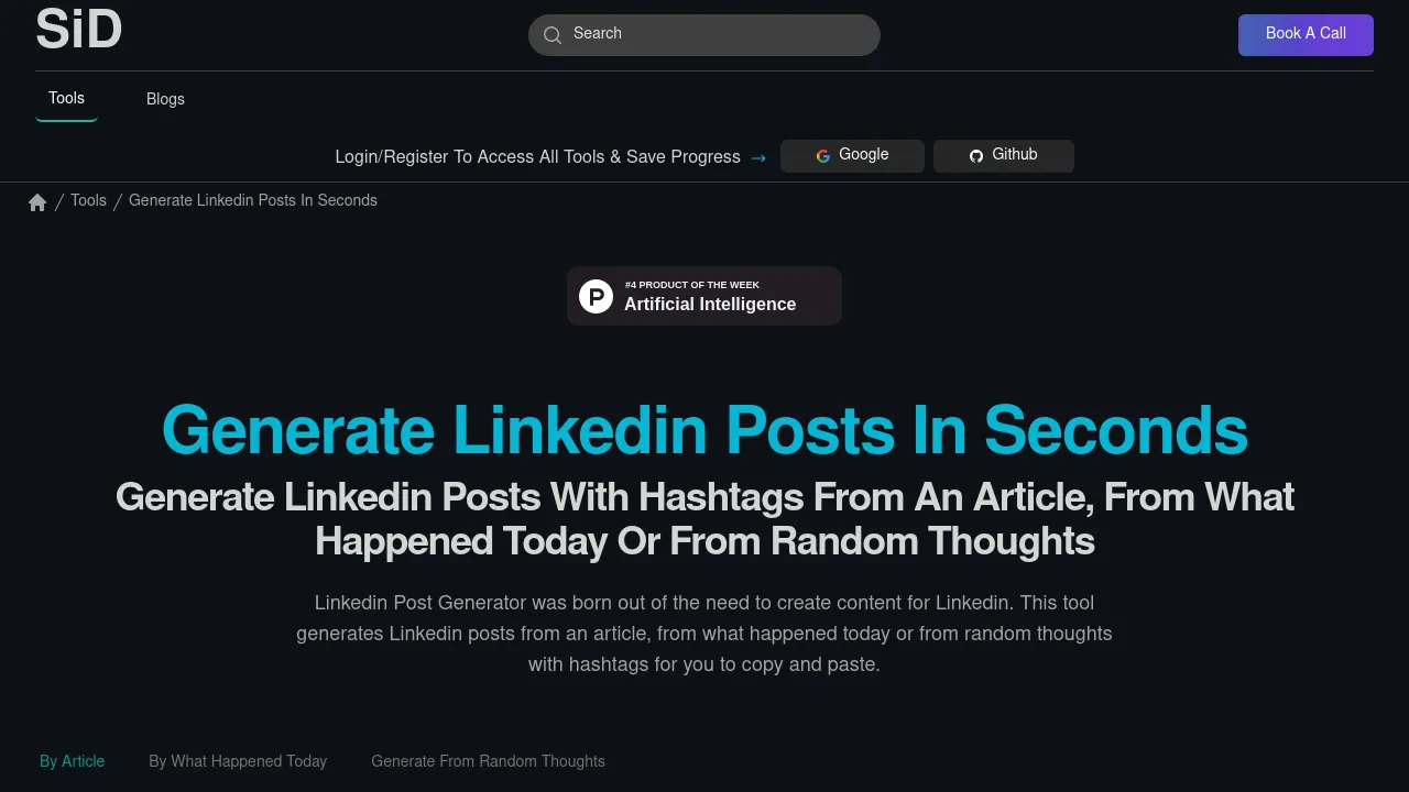 Linkedin Posts Generator - BestofAI