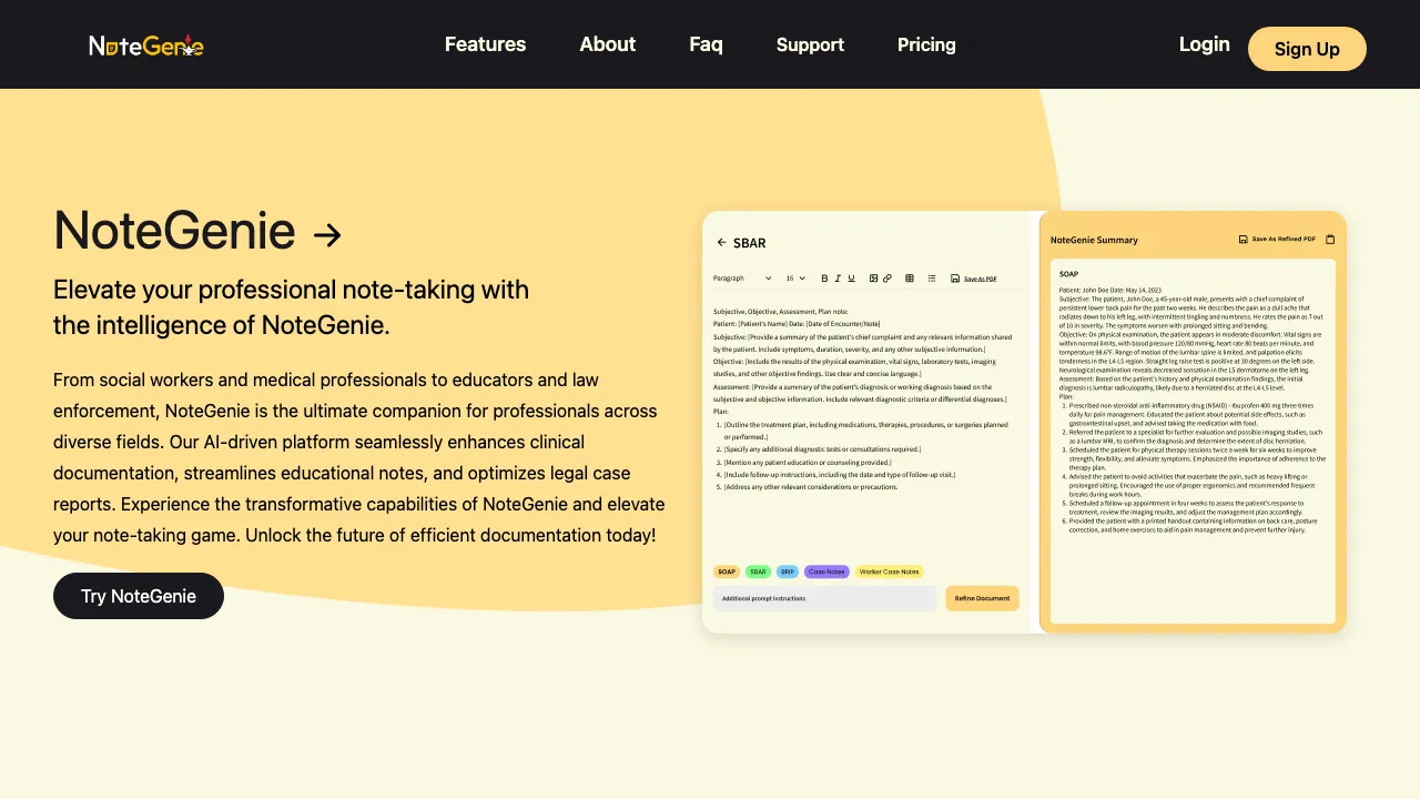 NoteGenie - BestofAI