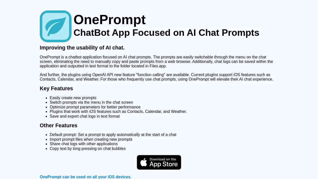 OnePrompt - BestofAI