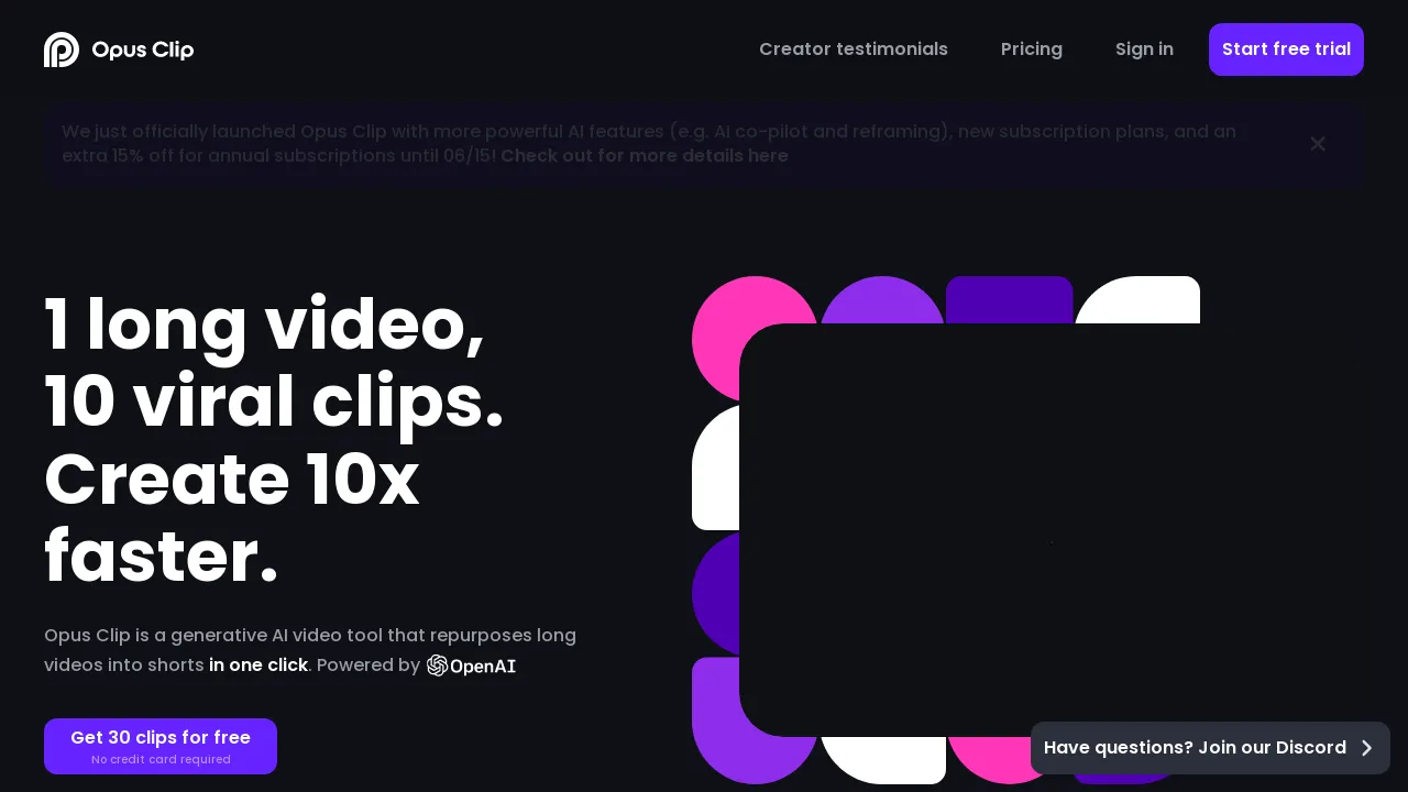 Opus Clips - BestofAI