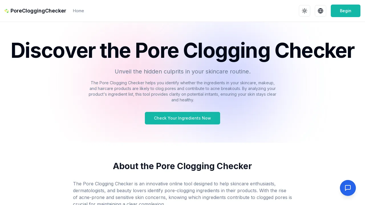 Pore Clogging Ingredient Checker - BestofAI