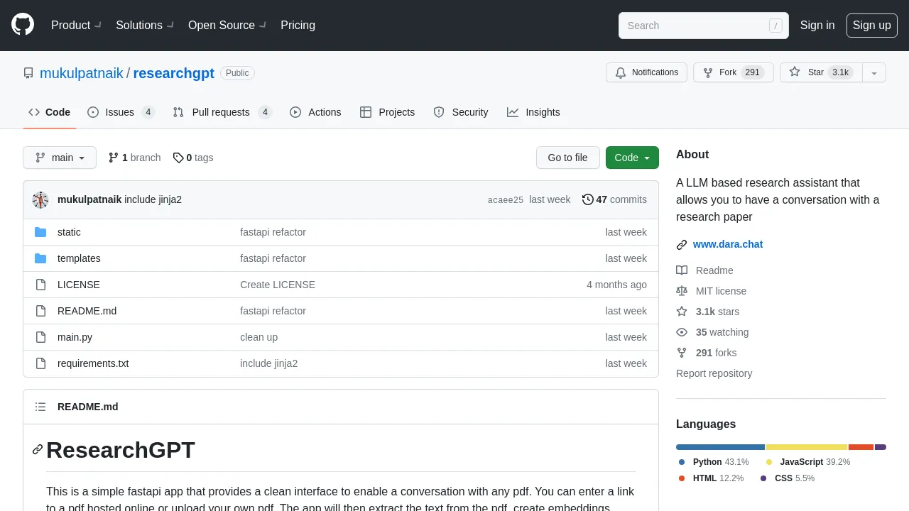 ResearchGPT - BestofAI
