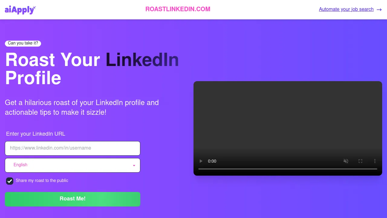 RoastLinkedIn - BestofAI