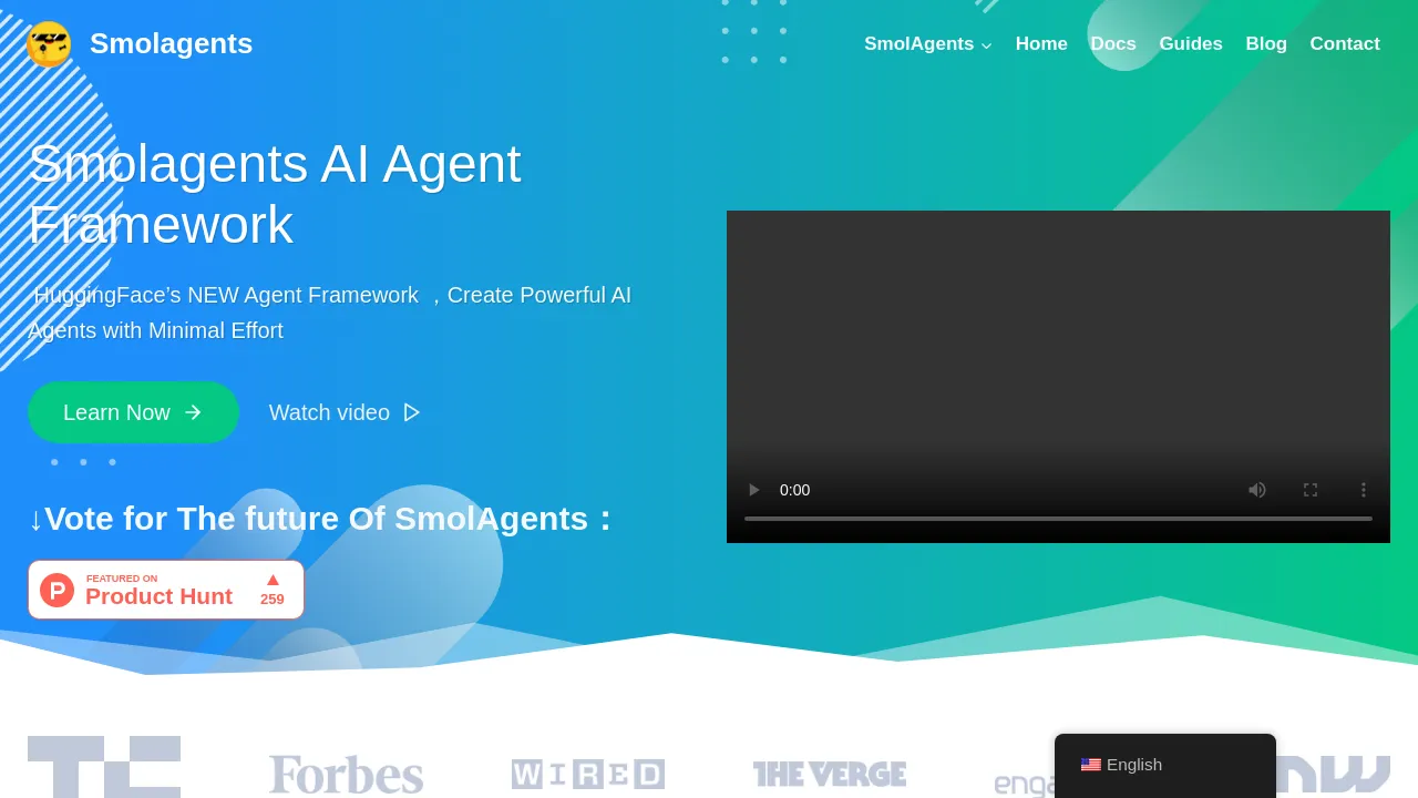Smolagents AI Agent Framework - BestofAI