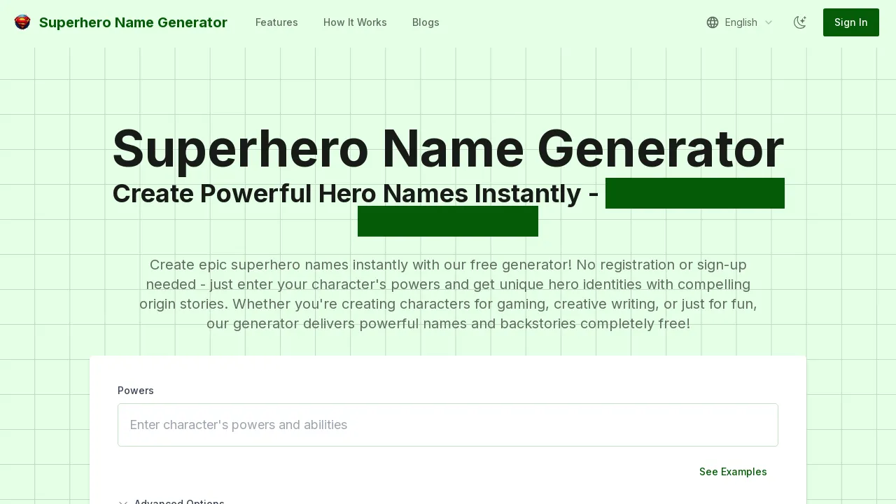 SuperheroName Generator - BestofAI