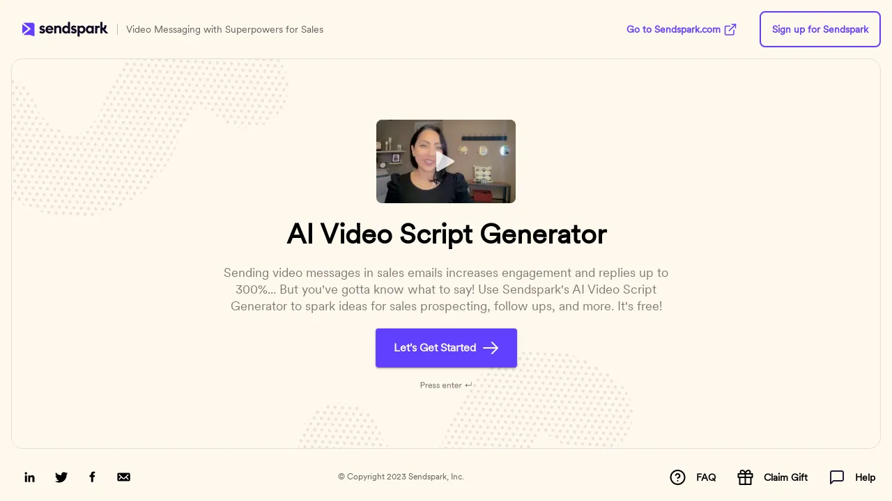 Video script generator - BestofAI