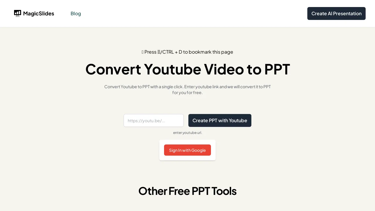 Youtube To PPT - BestofAI